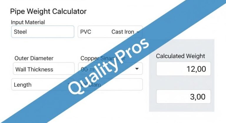Pipe weight calculator – QualityPros
