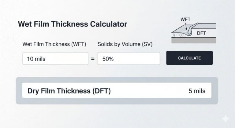 Wet Film Thickness WFT to Dry Film Thickness DFT Calculator – QualityPros